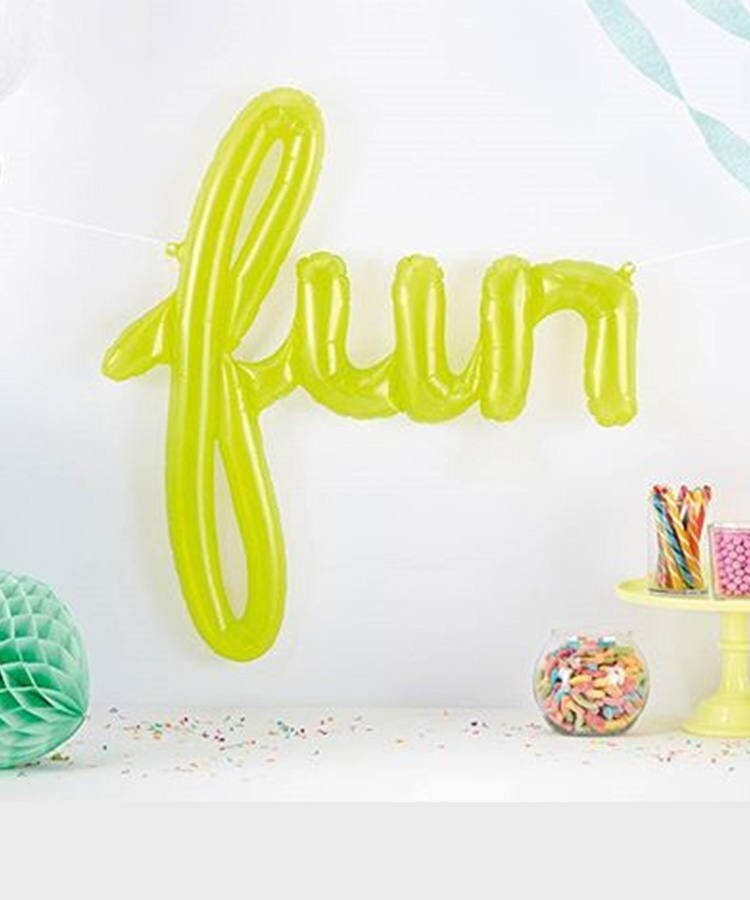 Fun Script Green Balloon Fun Balloon Fun Script Balloon | Etsy