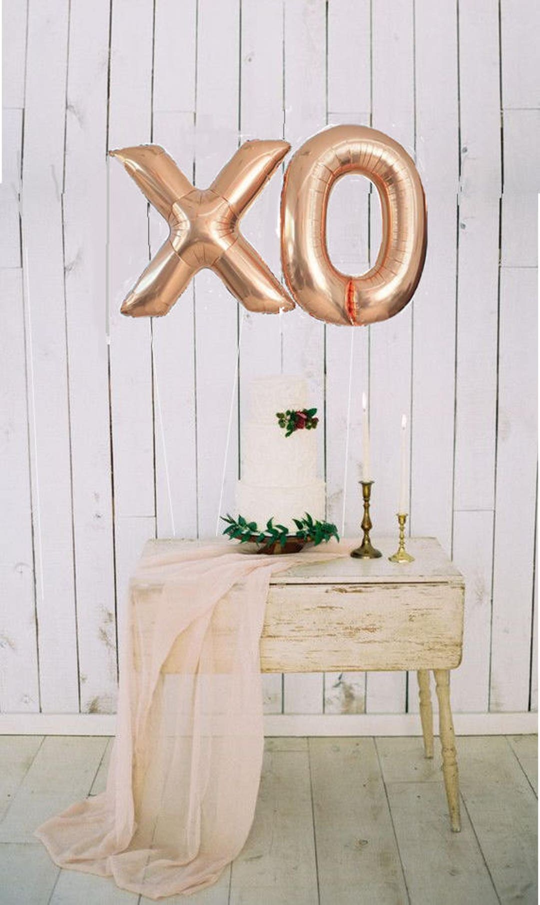 40 XO Balloon Rose Gold Mylar Balloons - Etsy