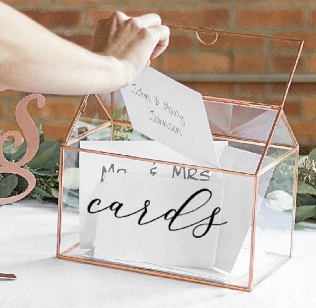 DIY Vinyl Decal Custom Wedding Card Box Sign, DIY Wedding Decor ...