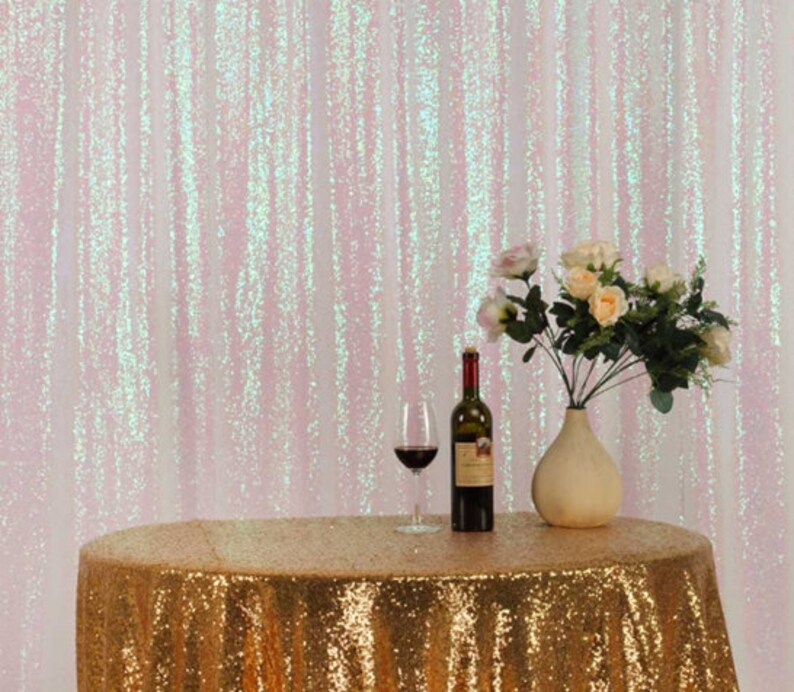 Iridescent Sequin Party Backdrop Curtainsbackdrop - Etsy