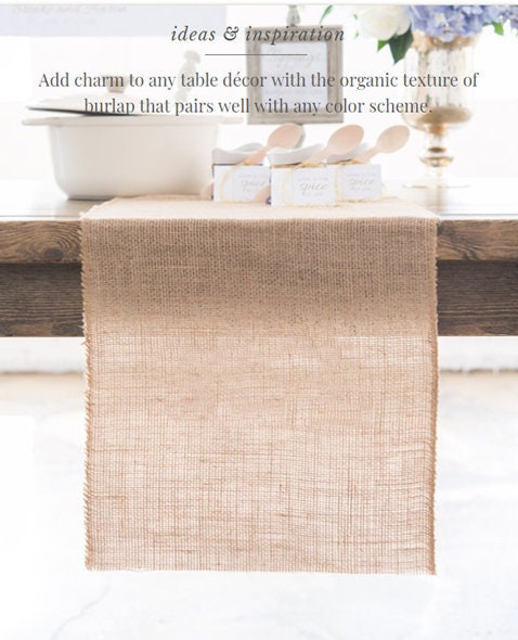 Burlap Table Runner Ideas