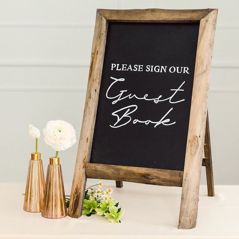 Rustic Chalkboard Wedding Sign Blackboard wedding sign | Etsy