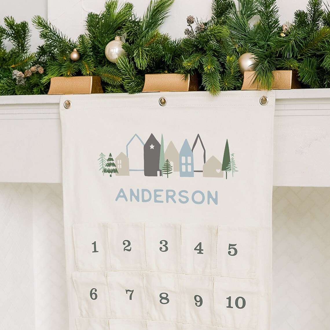 Custom Personalized Large Hanging Cloth Advent Calendar - Etsy