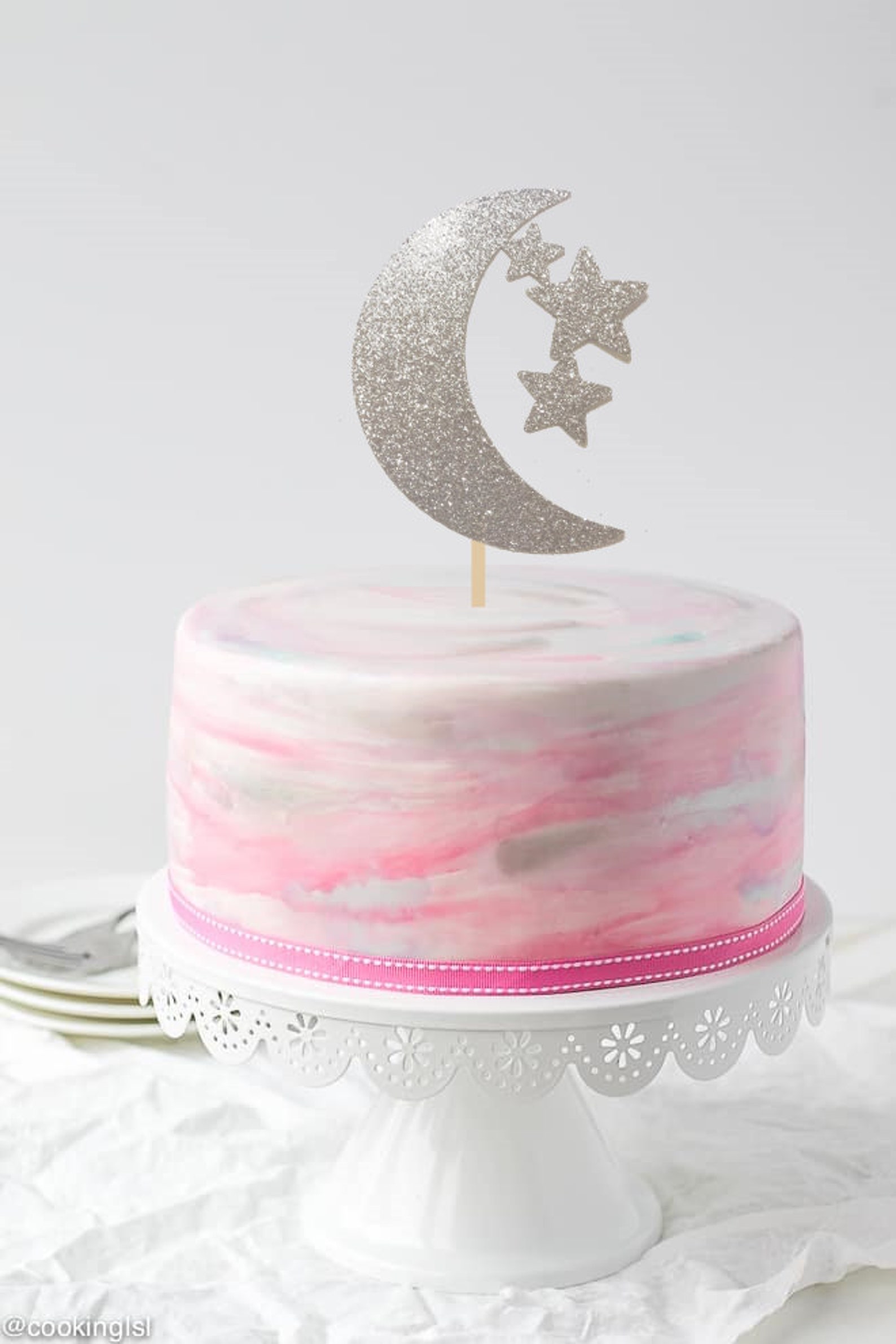 Moon and Stars Cake Topper Moon Cake Topper Stars Cake - Etsy Canada