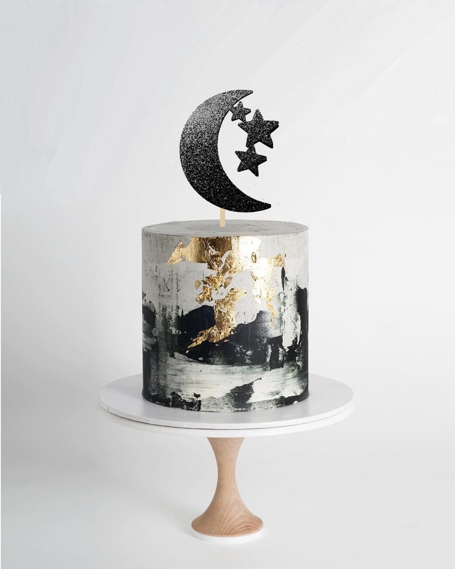 Moon and Stars Cake Topper Moon Cake Topper Stars Cake - Etsy Canada