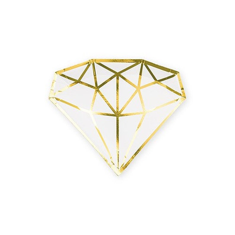 Small Gold Diamond Paper Plates Diamond Plates Gold Plates - Etsy Canada