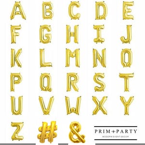 Gold Letter Balloon Banner, Gold Foil Balloons, Gold Balloon, Gold ...