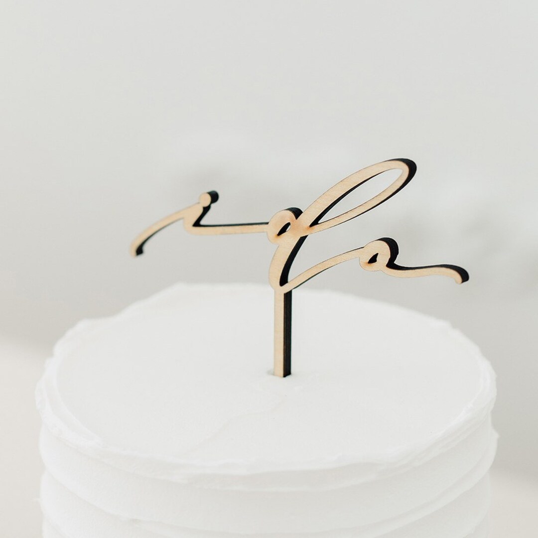 I Do Cake Topper, Natural Wood Cake Topper, Wedding Cake Topper, Rustic ...