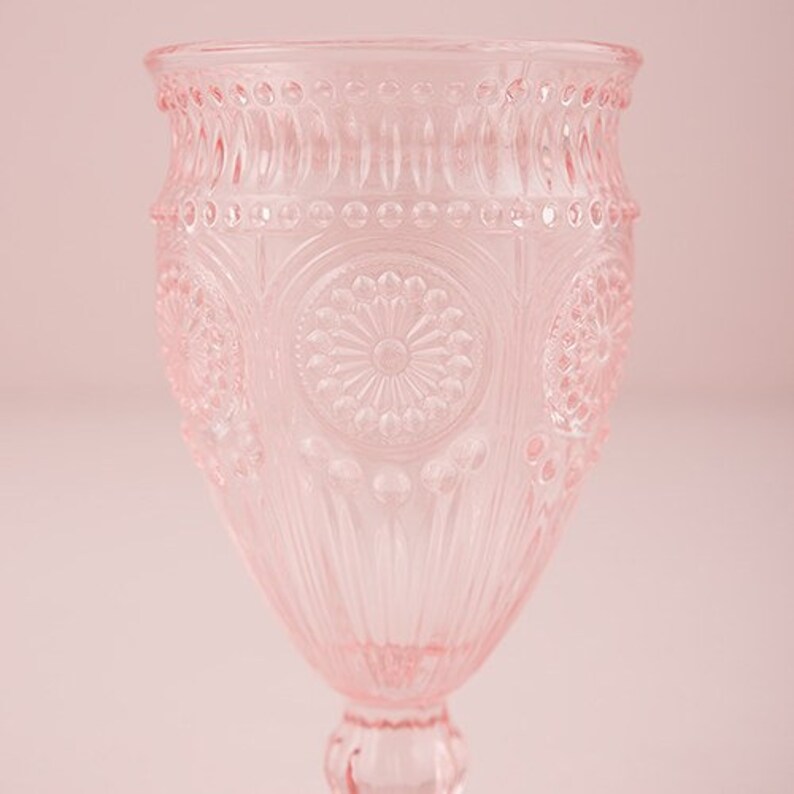 20 Vintage Style Pink Glass Goblet Party Glasses Pink Cups - Etsy Canada