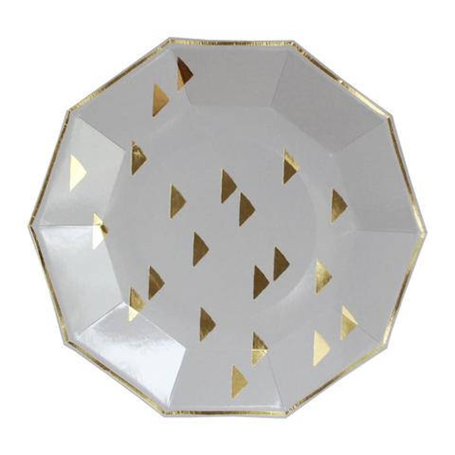 Boho Gold Foil Paper Plates Gold Party Plates Grey Paper - Etsy