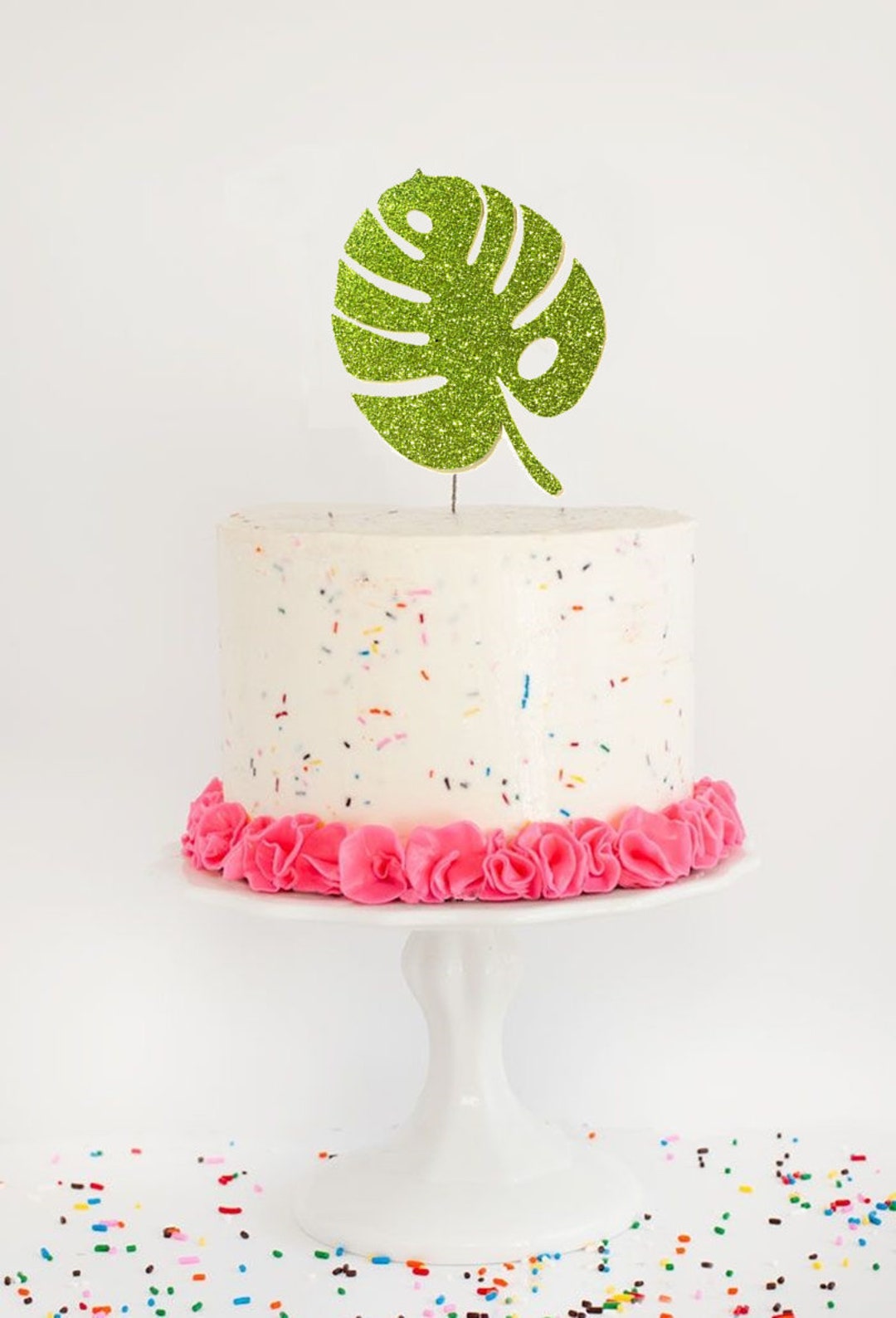 Monstera Leaf Cake Topper, Tropical Leaf Cake Topper, TROPICAL Birthday ...