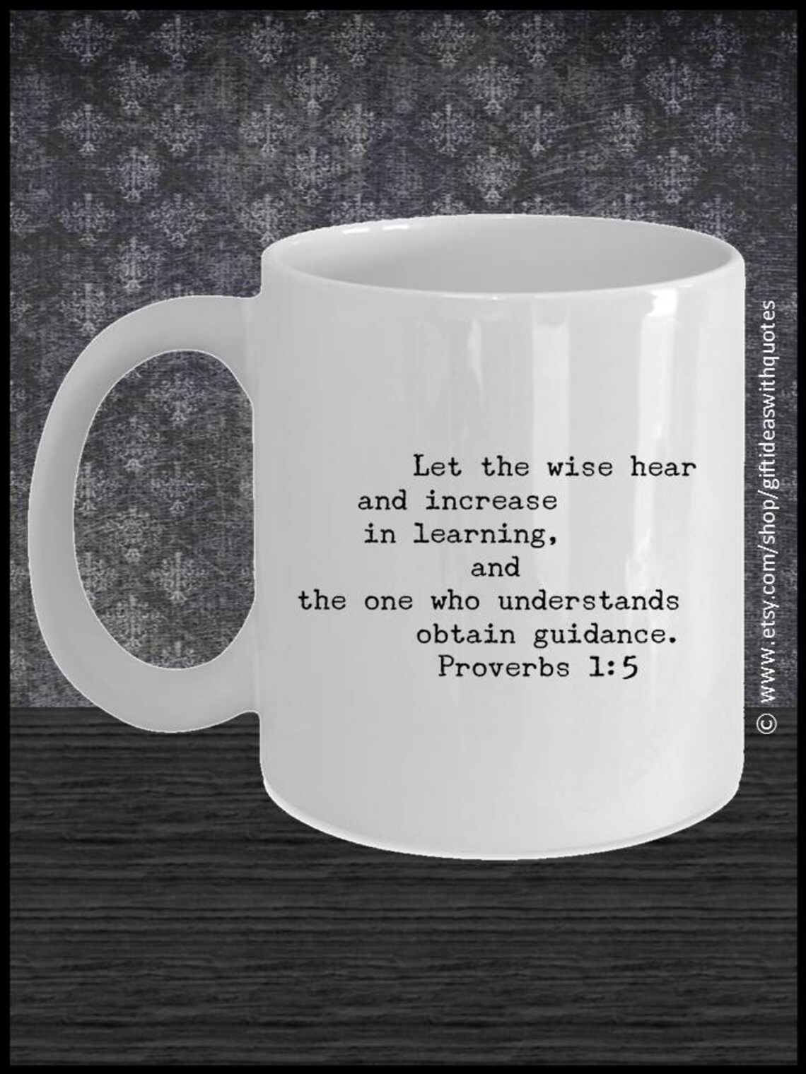 Inspirational Bible Verse Coffee Mug, Proverbs Mug, Quote About Wisdom ...