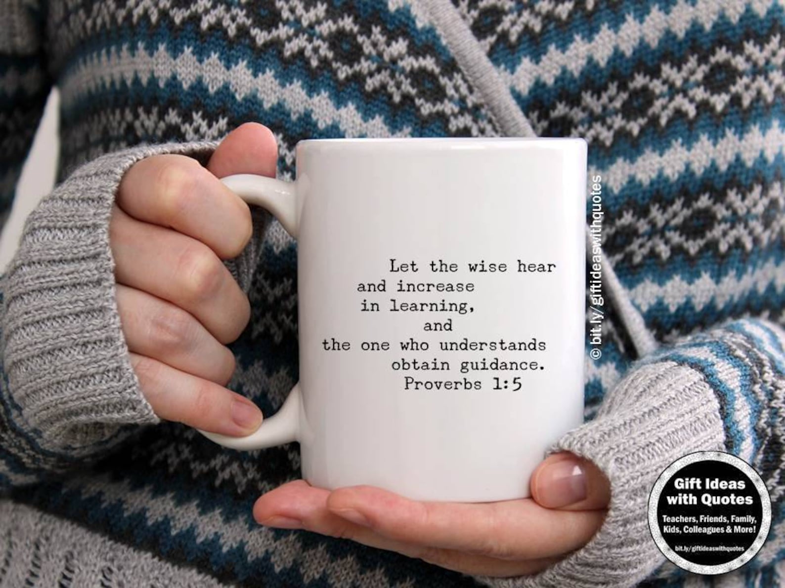 Inspirational Bible Verse Coffee Mug, Proverbs Mug, Quote About Wisdom ...