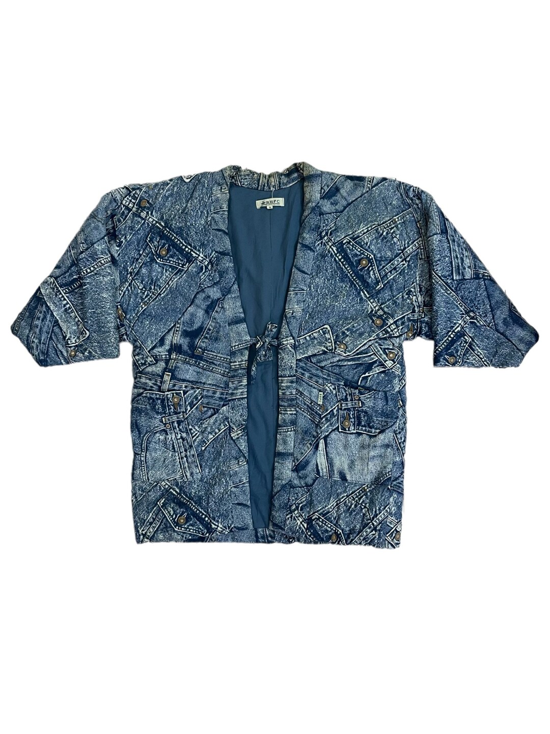 Vintage BHPC Hanten Jacket Japanese Tradisional Kimono Full Print Warm ...