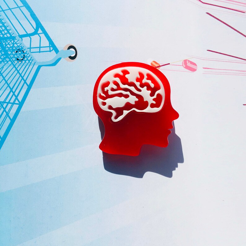Acrylic Anatomy Brooch Pin // Lung // Brain // Milagros // - Etsy