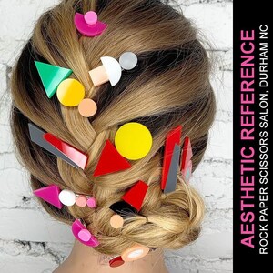 Acrylic Geometric Modern Hair Clips // Accessory // Statement Piece ...