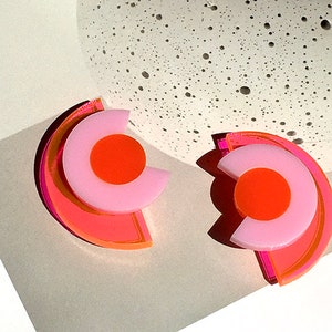 Acrylic Geometric Modern Earrings // Accessory // Statement Piece ...