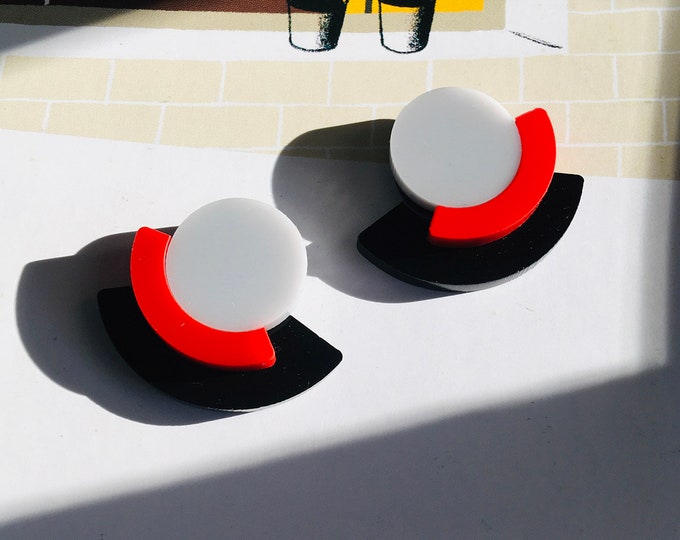 Acrylic Geometric Post Modern Inspired Earrings // Accessory ...