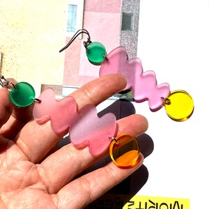 Acrylic Geometric Sculptural Earrings // Accessory // Statement Piece ...