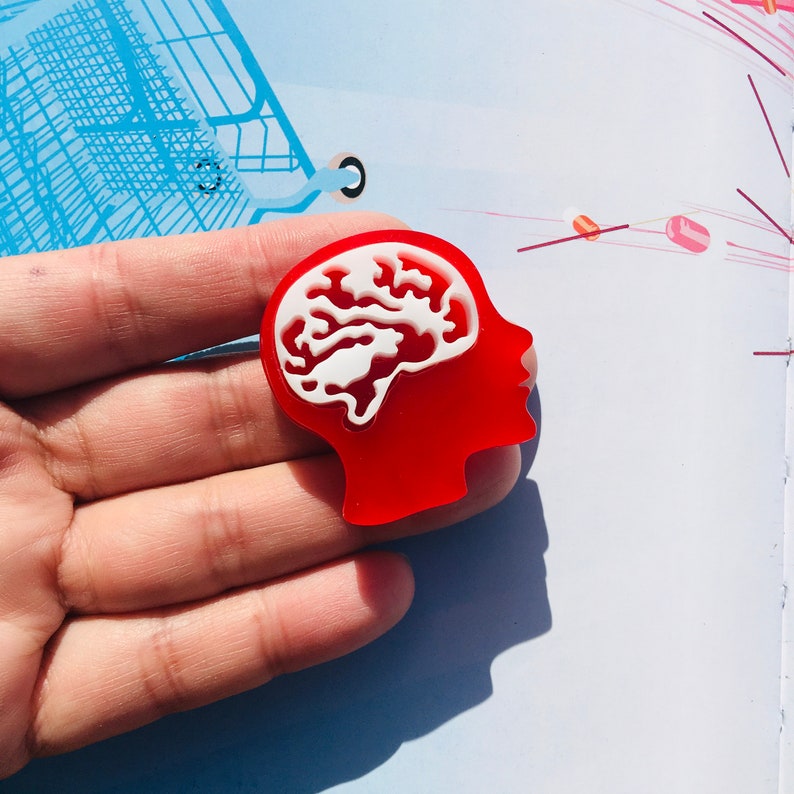 Acrylic Anatomy Brooch Pin // Lung // Brain // Milagros // - Etsy