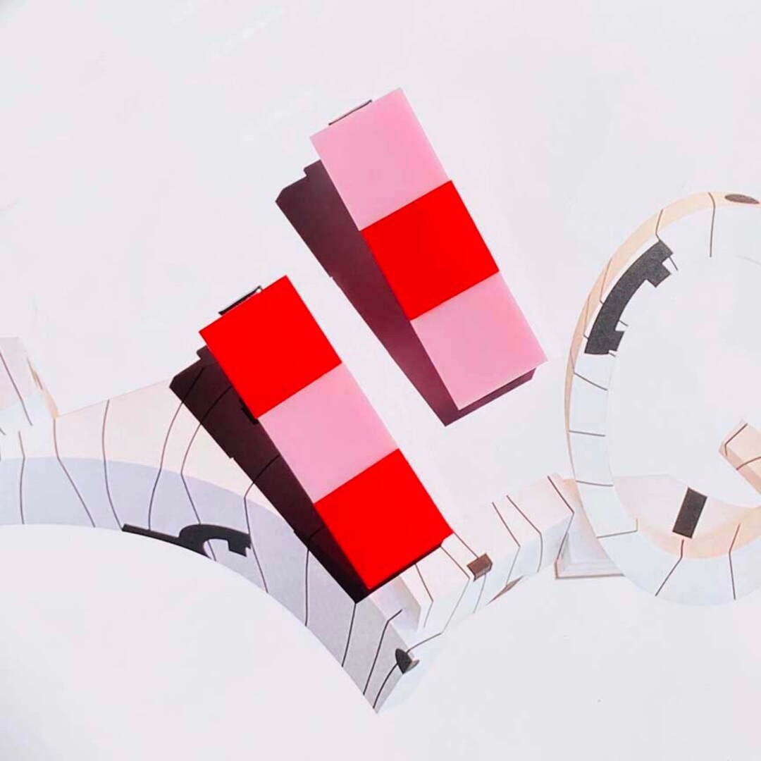 Acrylic Geometric Tile Hair Clips // Set of 2 Hair Clips // Accessory ...