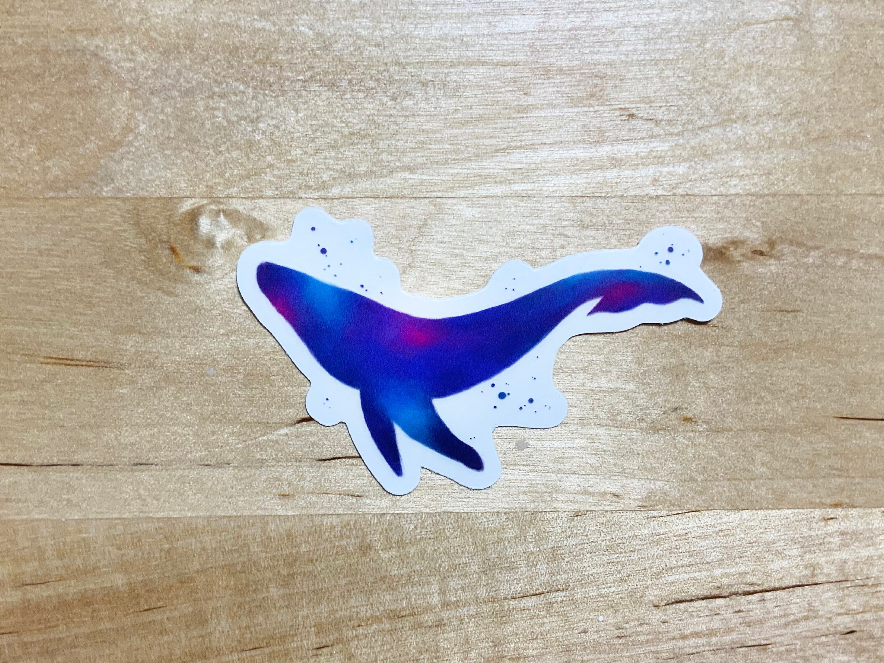 Humpback Whale Clear Vinyl Sticker - Weatherproof Sticker for Laptop ...