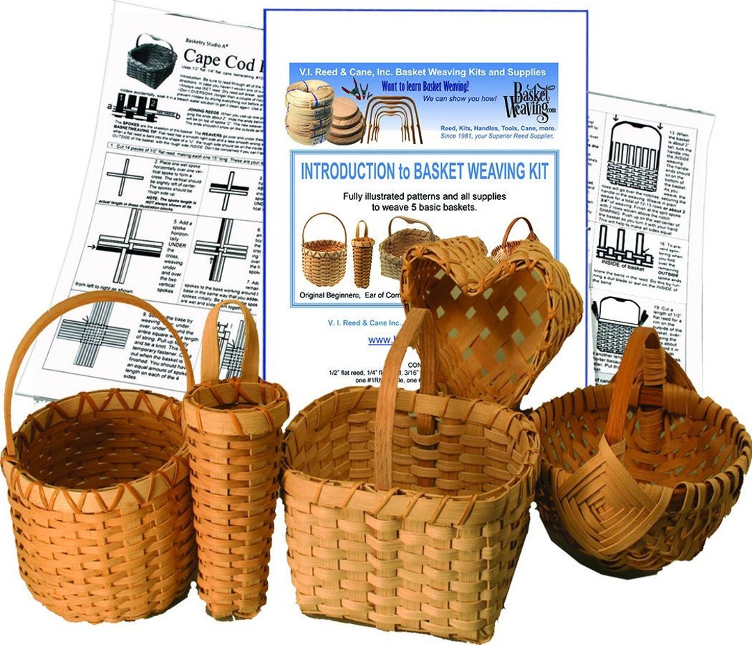 Introduction to Basket Weaving Kit for 5 Baskets - Etsy