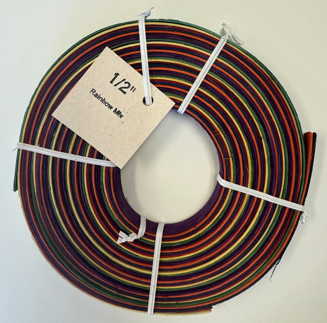 1/2" Ff Rainbow Mix Dyed Rattan Reed for Basket Weaving, 4 Oz - Etsy