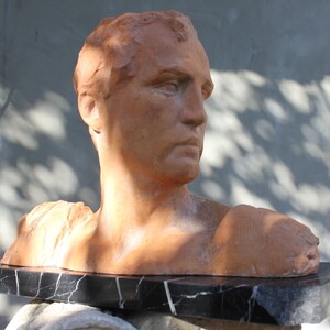 Signed Art Deco Terracotta Bust of a Man, Victor Demanet Impressive ...
