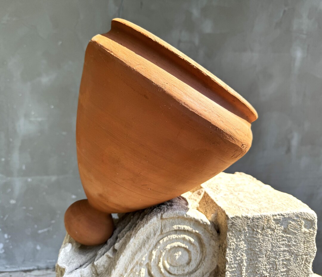 Handmade Terracotta Amphora Vessel Clay Pot From the 90s Rustic ...