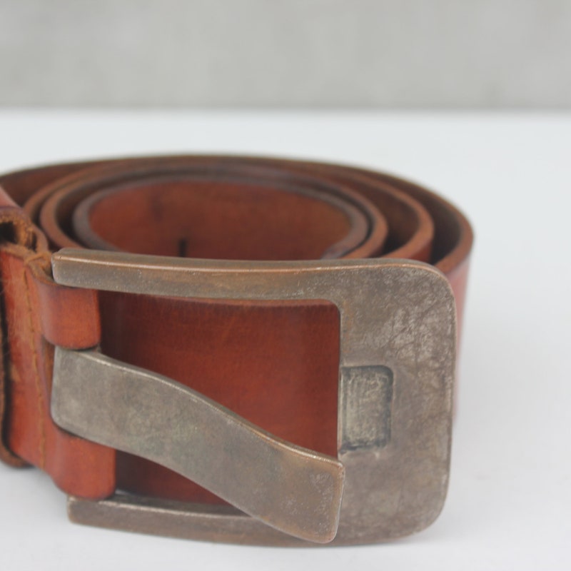 Vintage Leather Belt - Etsy