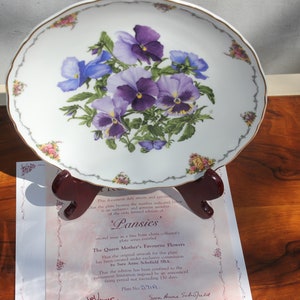 Pansies Royal Albert Plate by Sara Anne Schofield Flowers From the ...