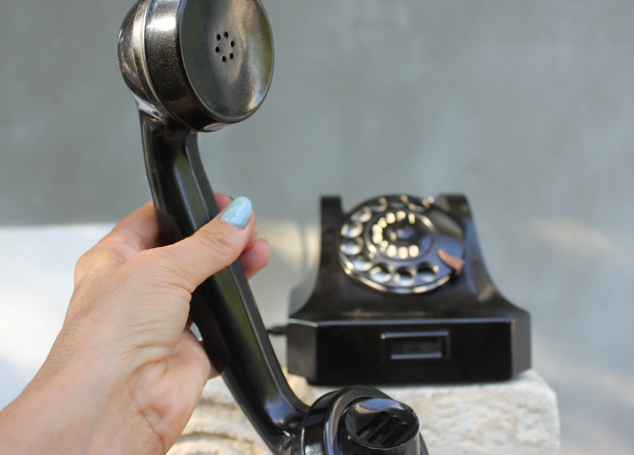 Vintage Black Dial Telephone Vintage Rotary Phone Desk - Etsy