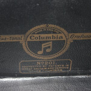 Working Columbia Hand Crank Record Player, Antique Portable Gramophone ...