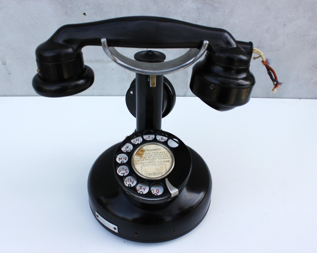Antique French Rotary Telephone Vintage Interurban Desk Phone Rare ...