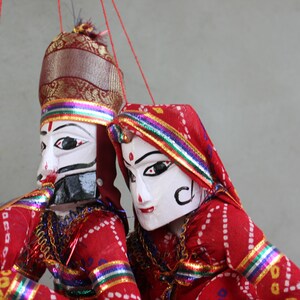 Two Vintage Rare Wooden Handcrafted Dolls Man and Woman Ottoman Tribal ...