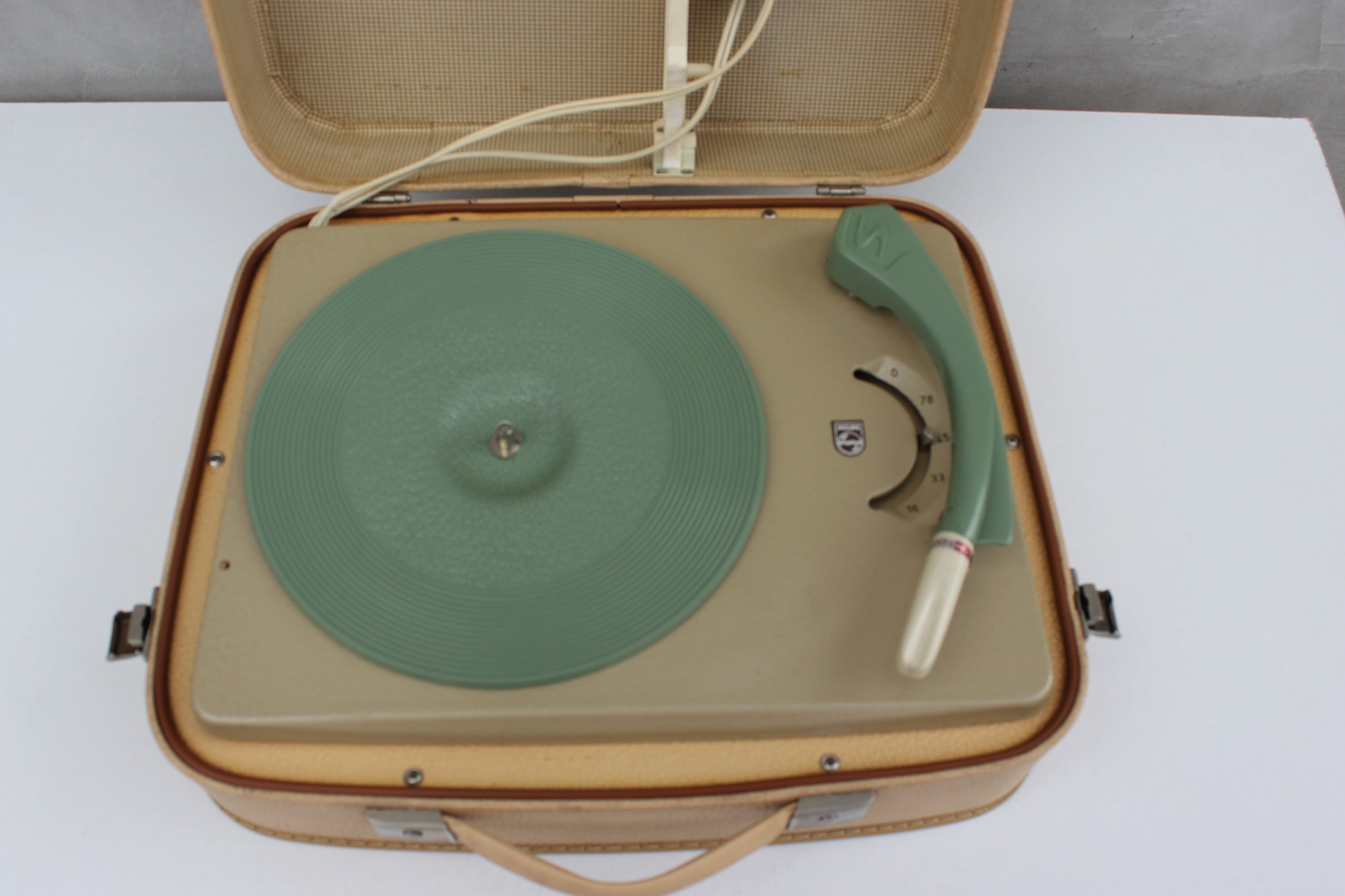Vintage PHILIPS Turntable Vinyl Player Collectible 50s Working - Etsy