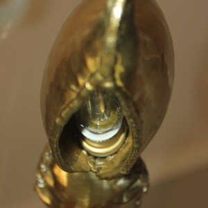 Illuminated Brass Scorpion Table, Metallic Coffee Surface, Golden ...