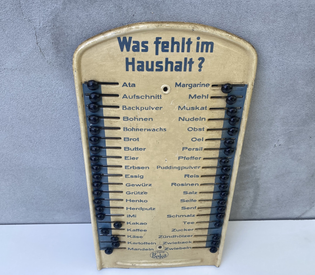 Vintage German Tin Notice Board: 1930s Beka Kitchen Decor - Etsy