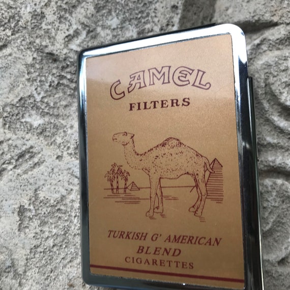 Vintage Camel Cigarette Box With Lighter Metal Tobacco Holder | Etsy