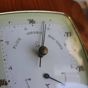 Vintage Lufft Barometer Thermometer Aneroid Wall Hanging Wood Barometer ...