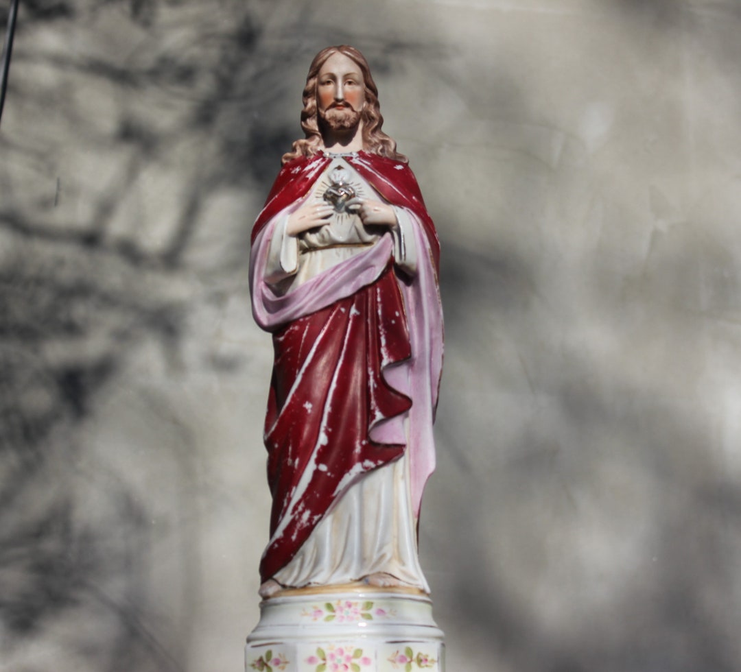 Sacred Heard of Jesus Resin Figurine Jesus Christ Statue, Catholic ...