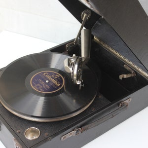 Viva Tonal Columbia Grafonola Gramophone With Crank American Phonograph Turntable Collectible ...