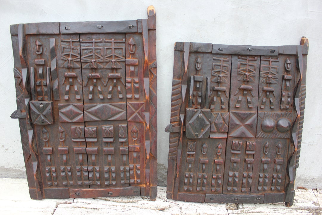Two Authentic Dogon Tribal Mali African Wooden Window Panels - Etsy