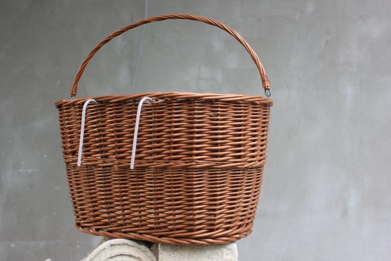 Vintage Wicker Bicycle Basket With One Handle Useful Bicycle - Etsy