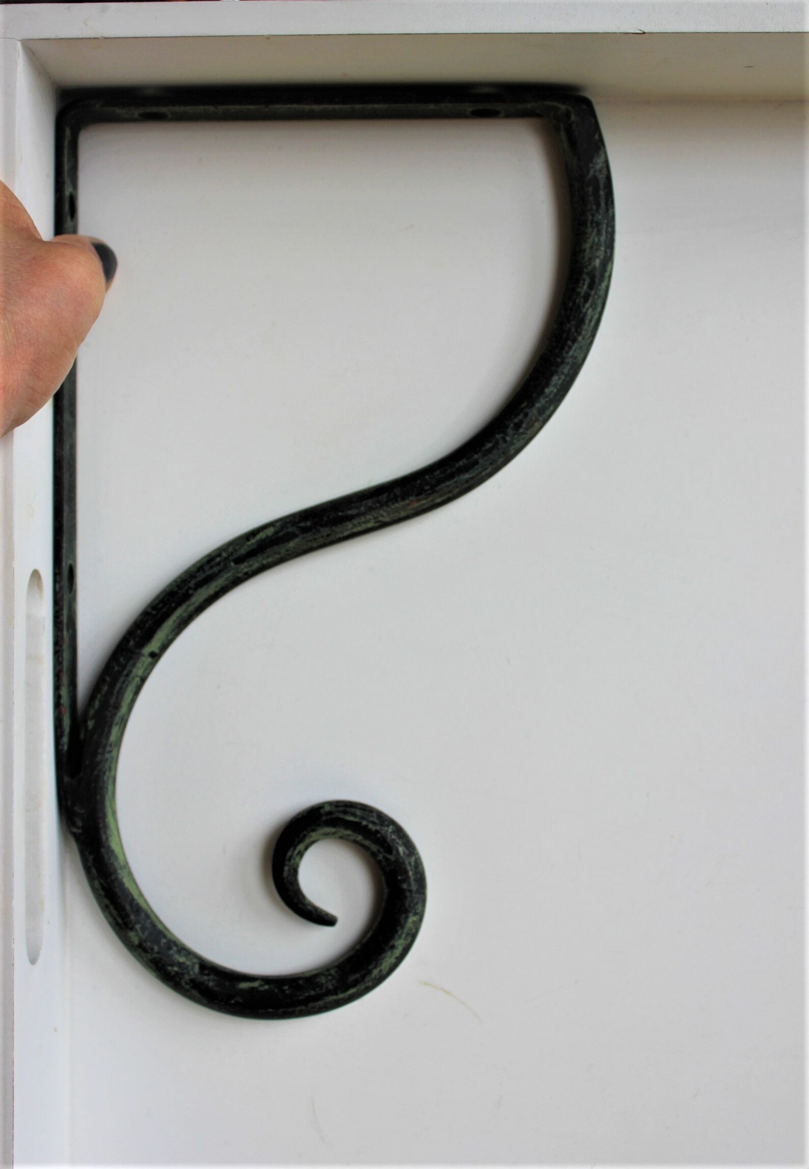 Vintage wrought iron bracket Shelf supply and hanging art | Etsy