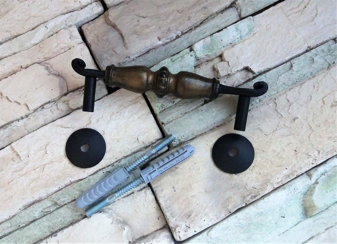 Pull Door Knob Hand Forged Door Handle, Wrought Iron Entrance Entryway ...