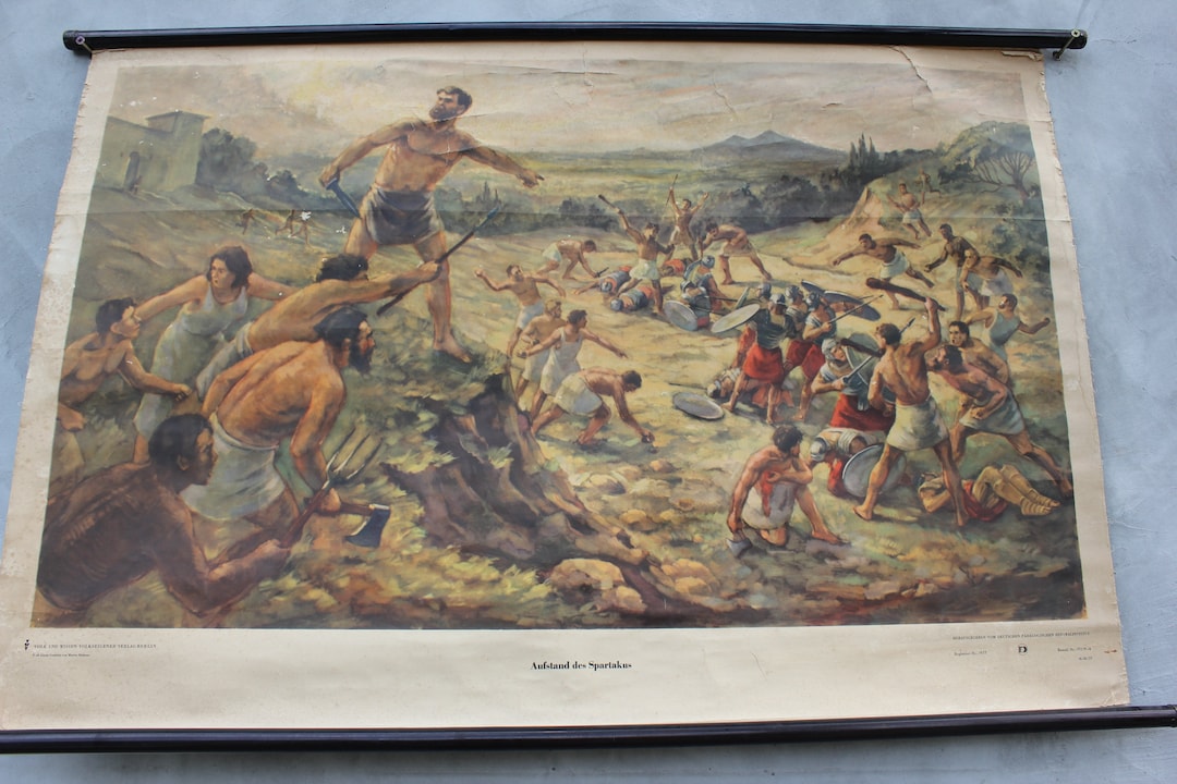 Historical School Educational Poster Uprising of Spartacus Gladiator ...