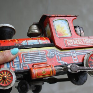 Vintage Tin Toy Locomotive Train 80s - Etsy