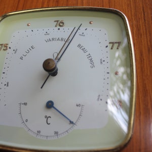 Vintage Lufft Barometer Thermometer Aneroid Wall Hanging Wood Barometer ...